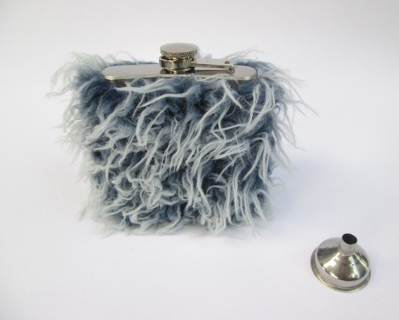 Funny Hip Flask for Women Fuzzy Fur Flask Unique 21st | Etsy