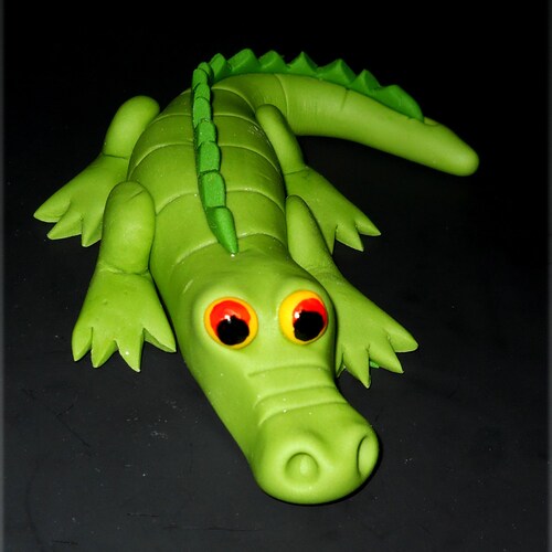 Fondant Dinosaur Cake Topper With Spikes and Spots 1st | Etsy