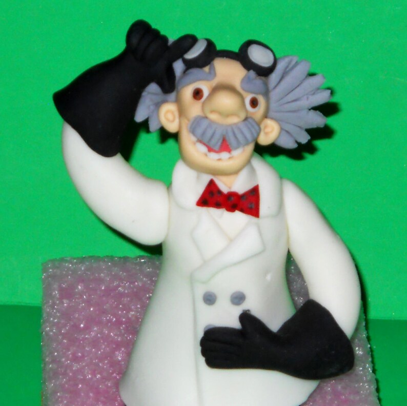 Mad Scientist Nutty Professor and Beaker Cake Topper | Etsy