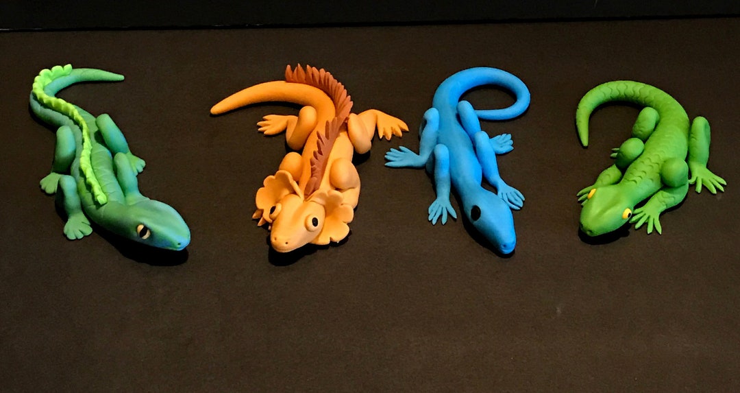 Lizard, Gecko, Iguana, Reptile Cake Topper Set - Etsy