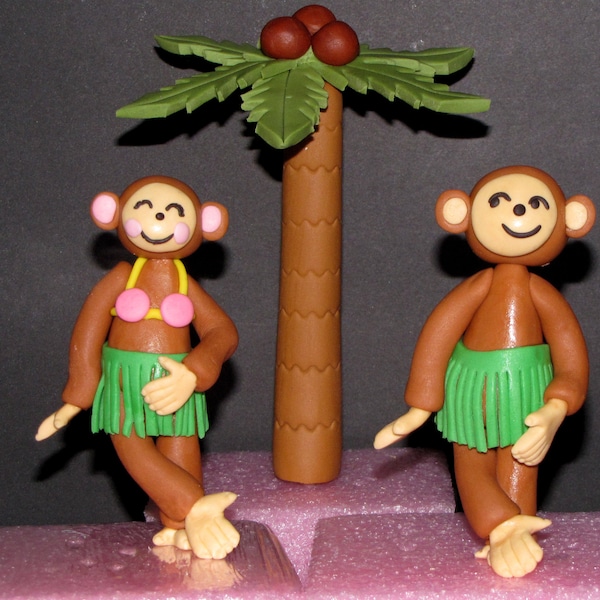 Monkey Couple Cake Topper - Etsy