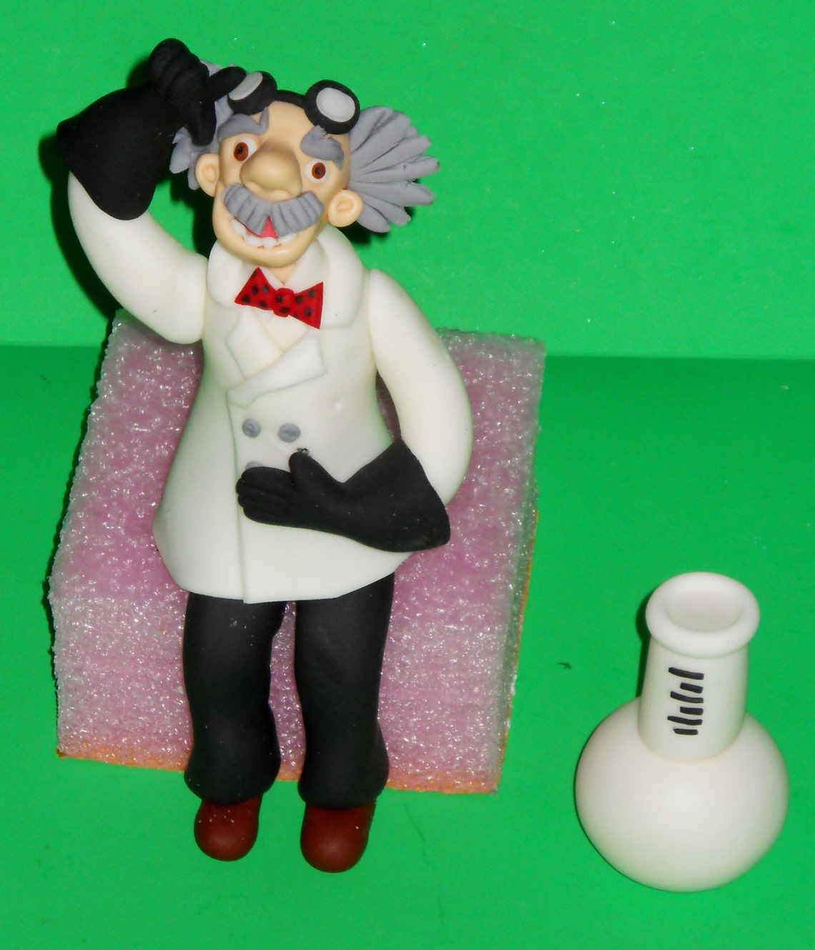 Mad Scientist Nutty Professor and Beaker Cake Topper - Etsy