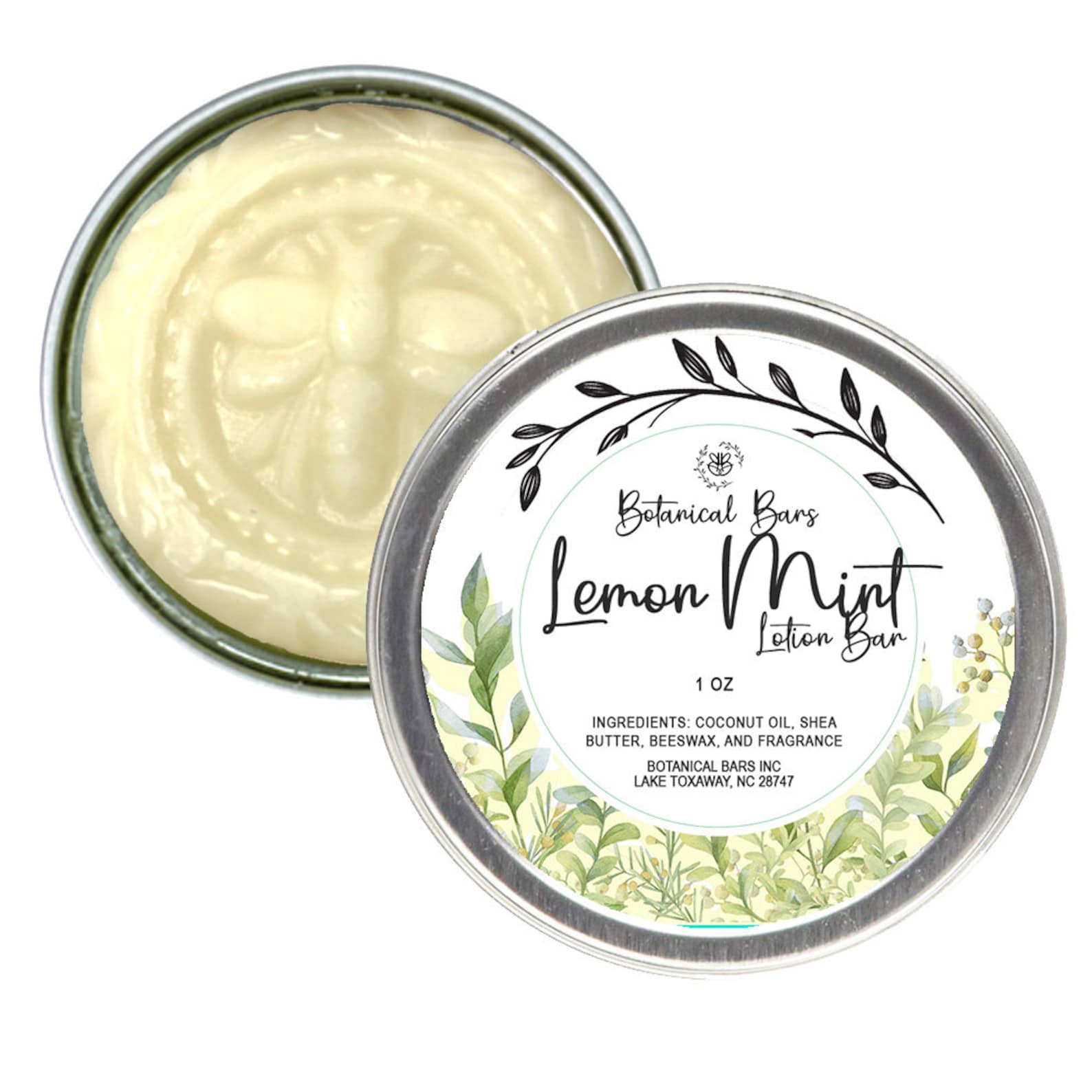 Lemon Mint Solid Lotion Bar - 1oz Lotion Bar in Tin - Womens Stocking ...