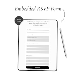 Save the Date Website Template Rose and Ivory Digital Invitation With ...