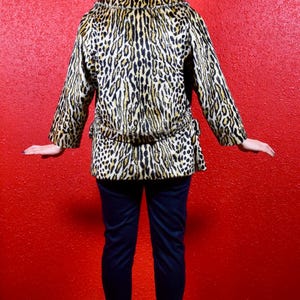 1950s Leopard Print Faux Fur Belt Back Jacket by Safari - Etsy