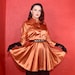 1940s Hostess Jacket Loungewear Copper Satin - Etsy