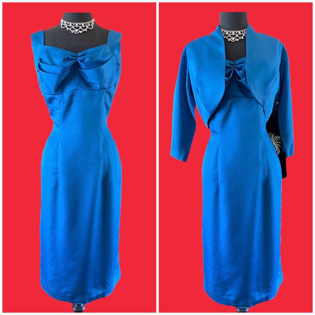 1950s Shelf Bust Fitted Dress and Bolero Mrs Maisel Large - Etsy