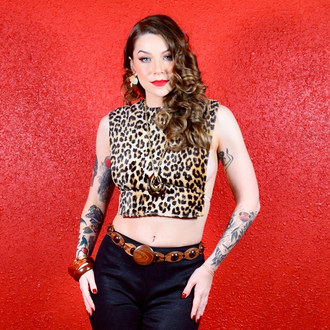 1950s Leopard Print Dickie Bib Top - Etsy