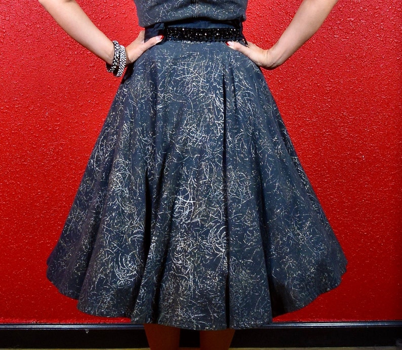 1950s Maya De Mexico Hand Painted Set Two Piece Fit & Flare - Etsy