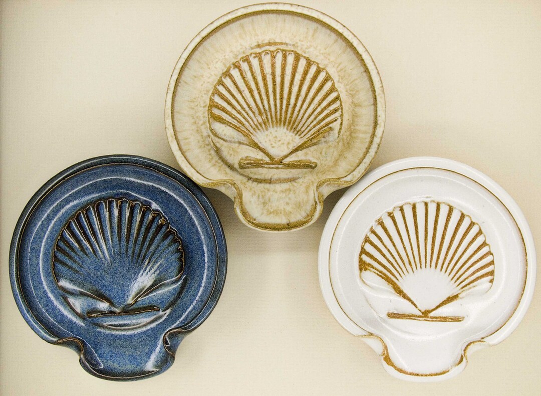 Shell Spoon Rest/tea Bag Holder/ Soap Dish/ Nautical/kitchen Utensil ...