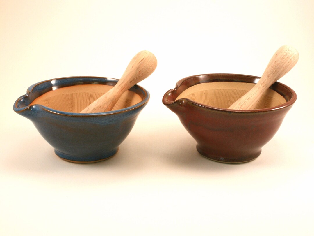 Suribachi & Pestle (mortar and Pestle)/kitchen Utensil/herb Grinding ...