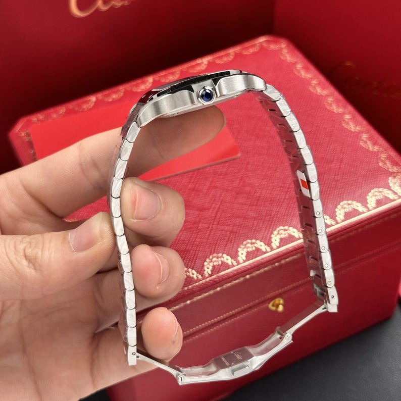 Cartier Santos De Cartier WSSA0010 Medium Midsize White Dial Ladie's ...