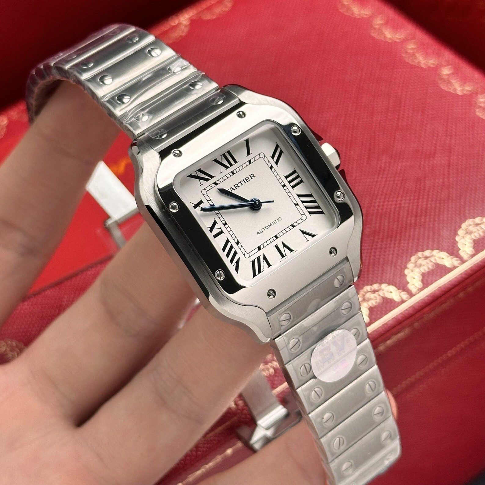 Cartier Santos De Cartier WSSA0010 Medium Midsize White Dial Ladie's ...