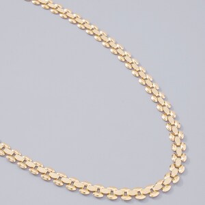 Gold Detailed Textured Design Chain Necklace - Etsy
