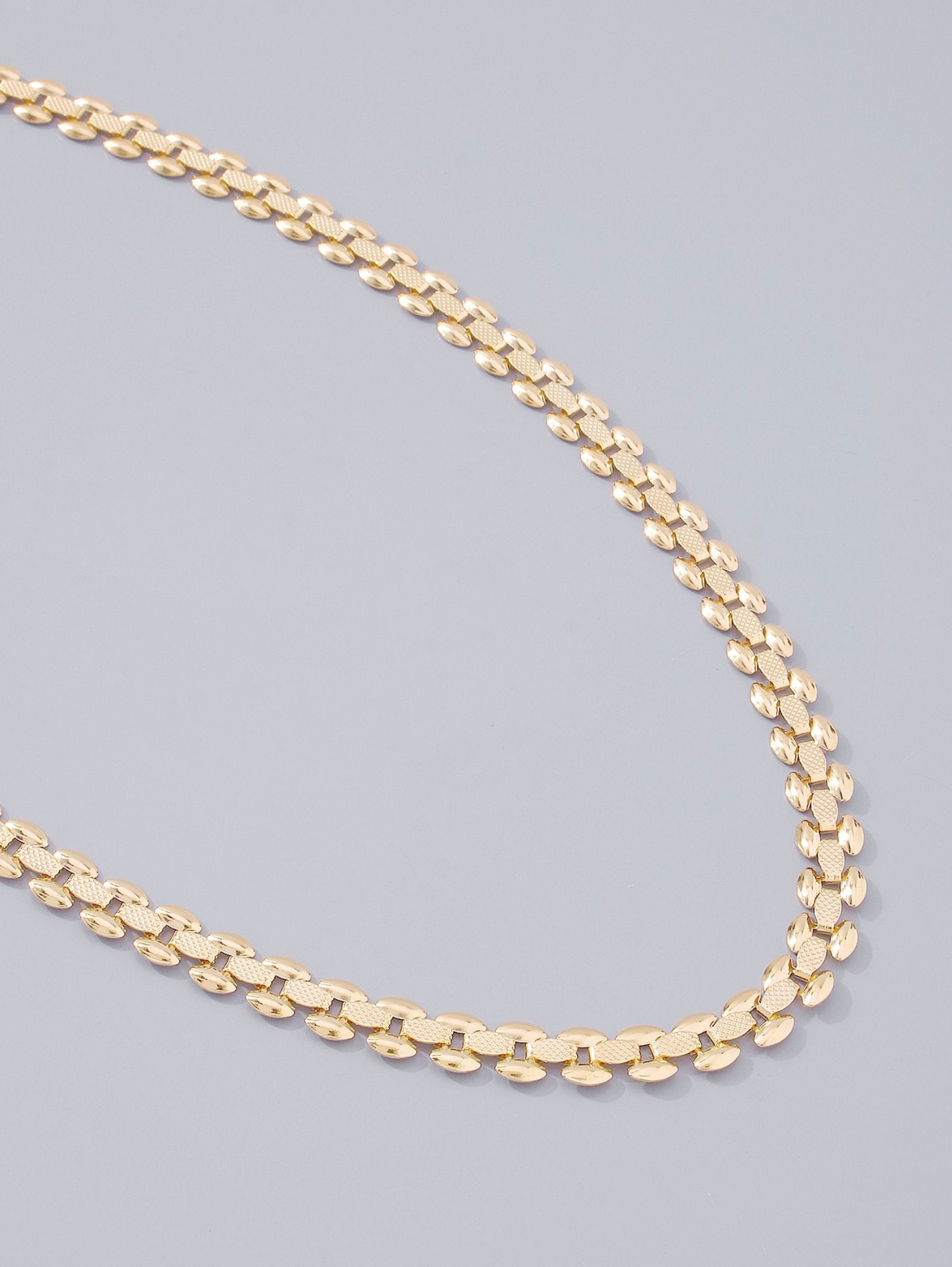 Gold Detailed Textured Design Chain Necklace - Etsy