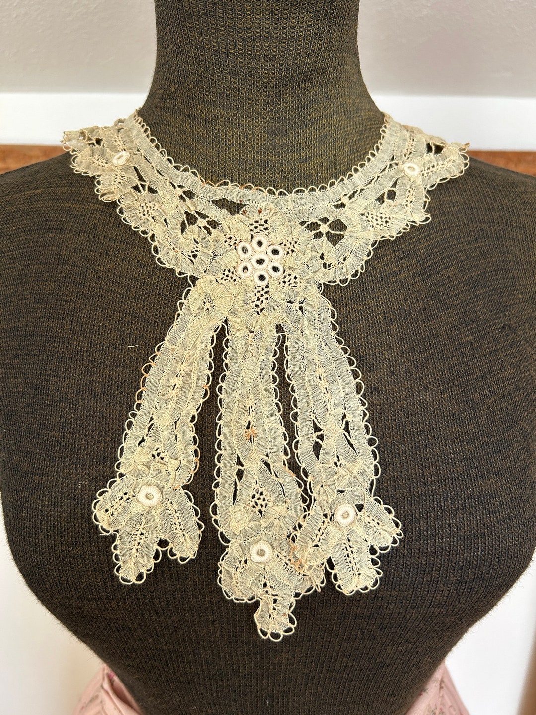 Antique Handmade Lace Collar, 1900's Victorian Fashion Collar - Etsy
