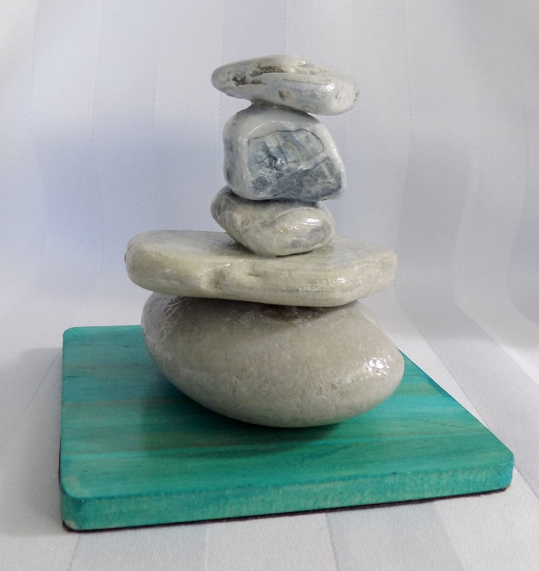 Stacked Rock Sculpture, Rock Cairn, Rustic Home Décor, Minimalist Art ...