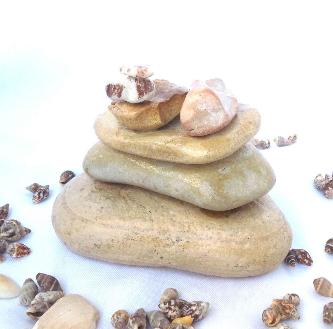 Natural Handmade Rock Art Form, Beach Stone Cairn, Pacific Coast Living ...