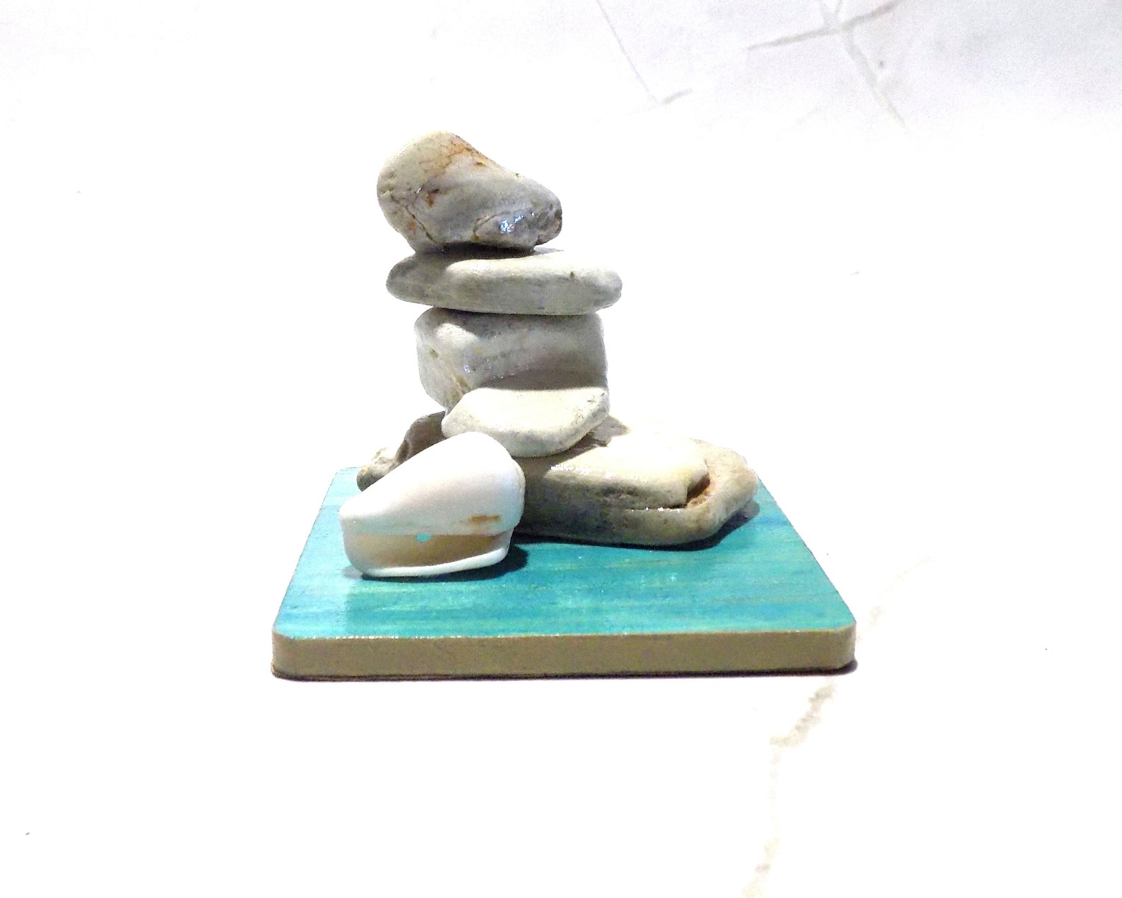Coastal Inspired Art, Stacked Rock Cairn, Unique Handmade Item, Nature ...