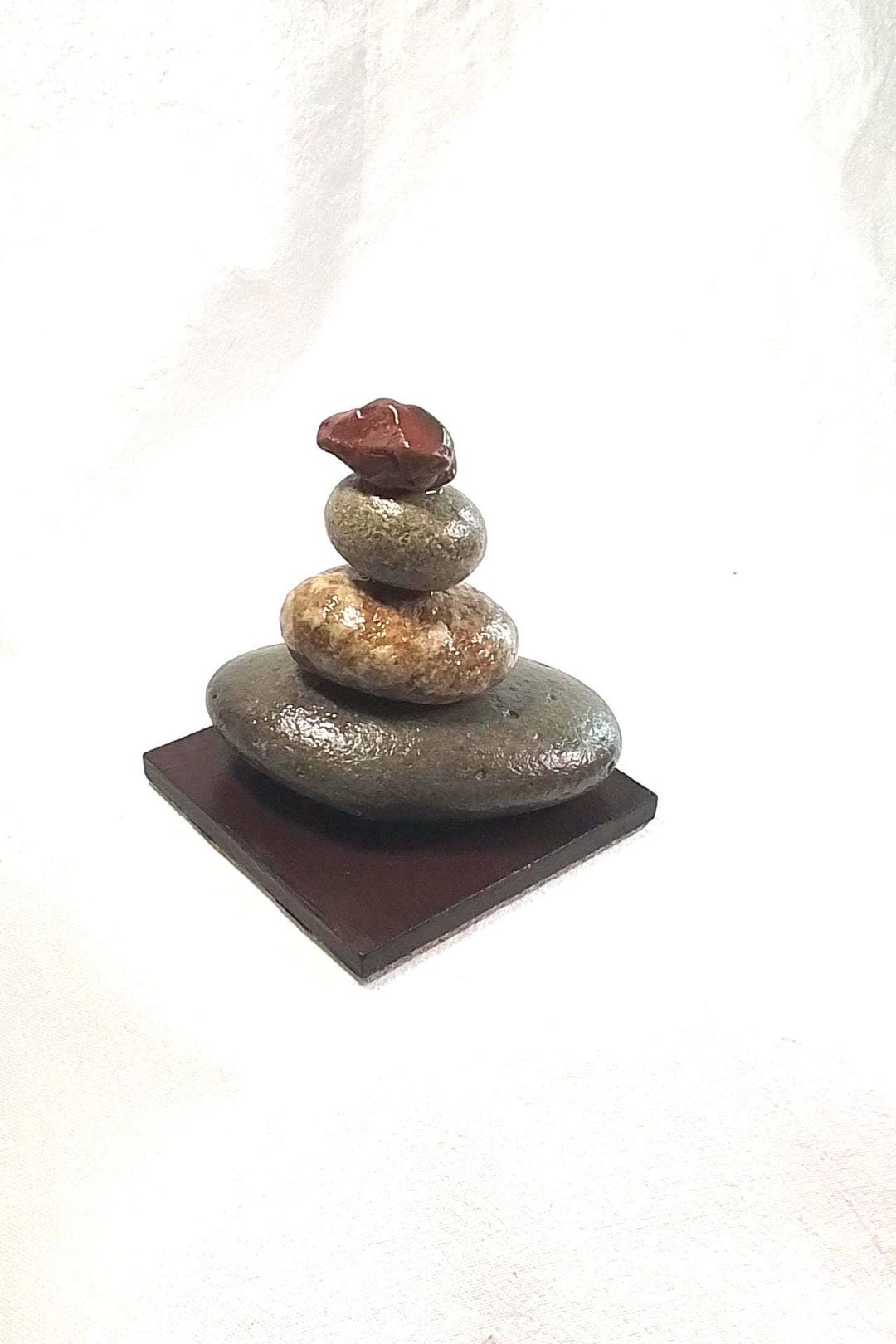 Natural Beach Stone Rock Tower Cairn, Coastal Style Decor for Home or ...