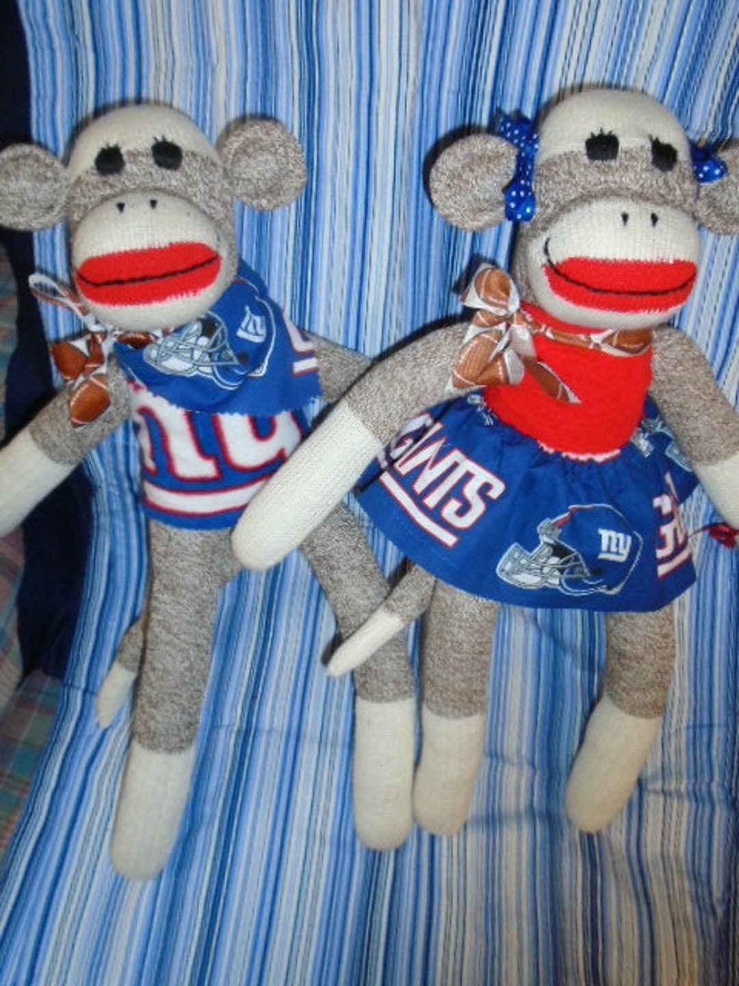 NY Giants Football Brown Red Heel Classic Sock Monkey Doll/choose Boy ...