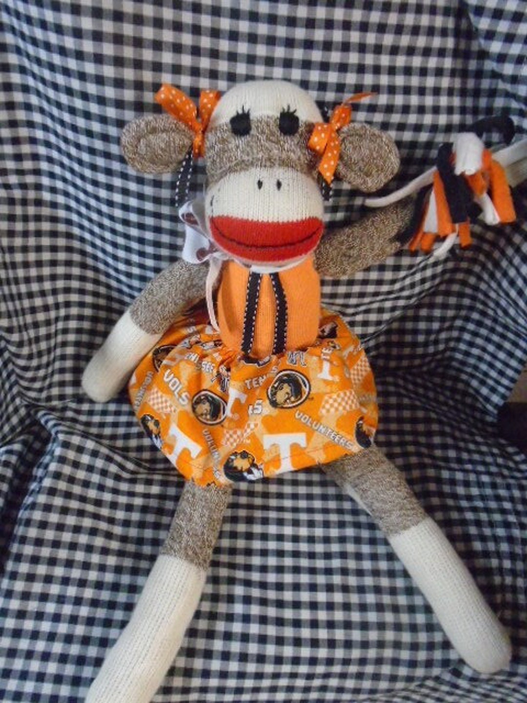 University of Tennessee Volunteers Football Girl Sock Monkey Doll ...