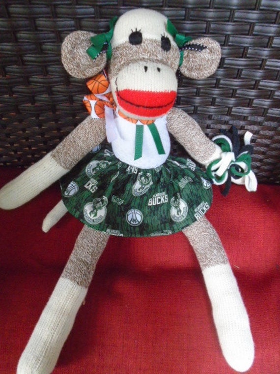Milwaukee Bucks Cheerleader Sock Monkey Doll | Etsy
