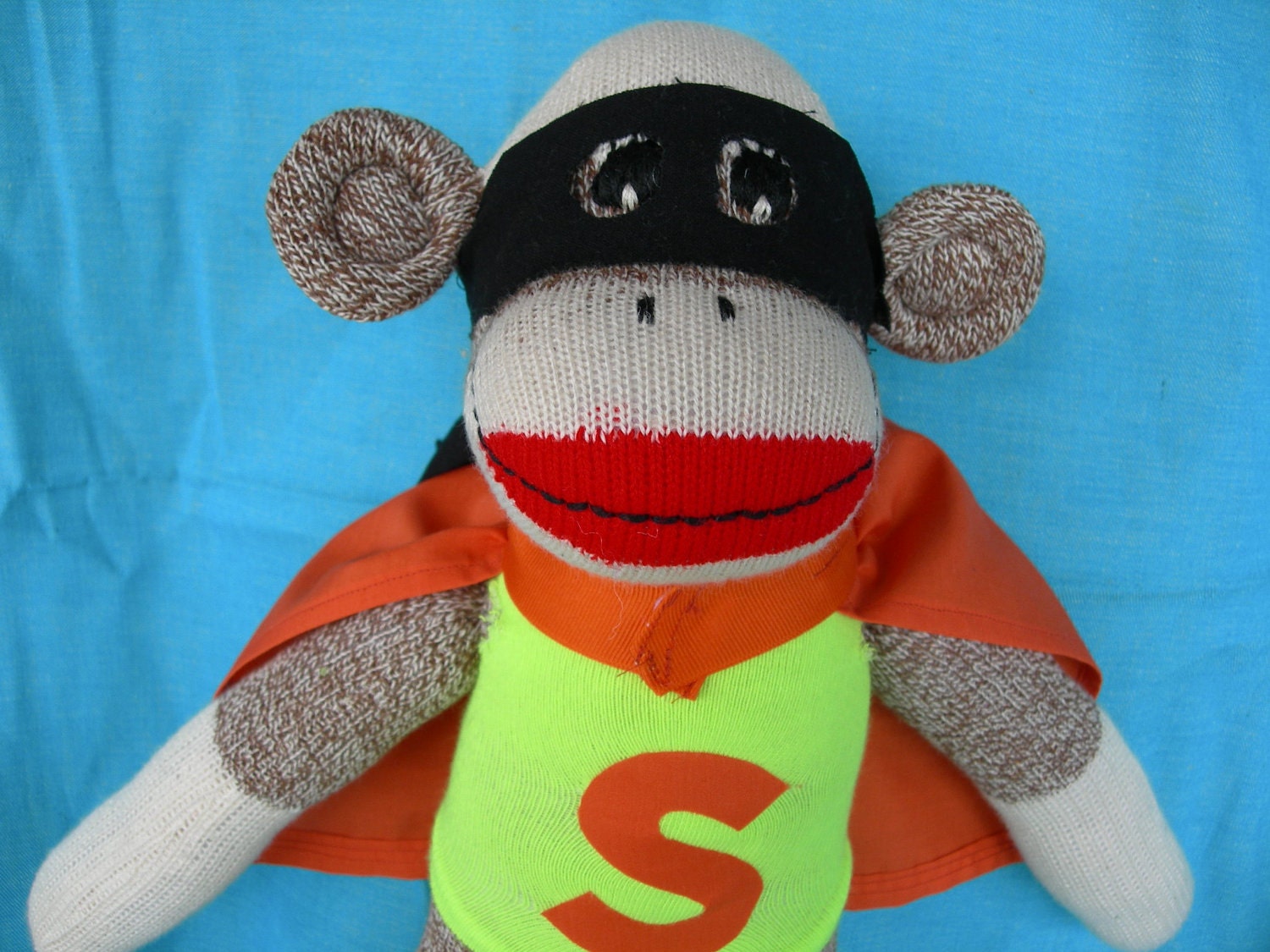 Super Hero Sock Monkey/classic Red Heel Sock Monkey Doll Dressed as ...