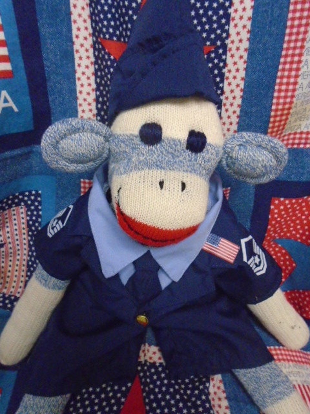 United States Military Air Force Sock Monkey Doll - Etsy