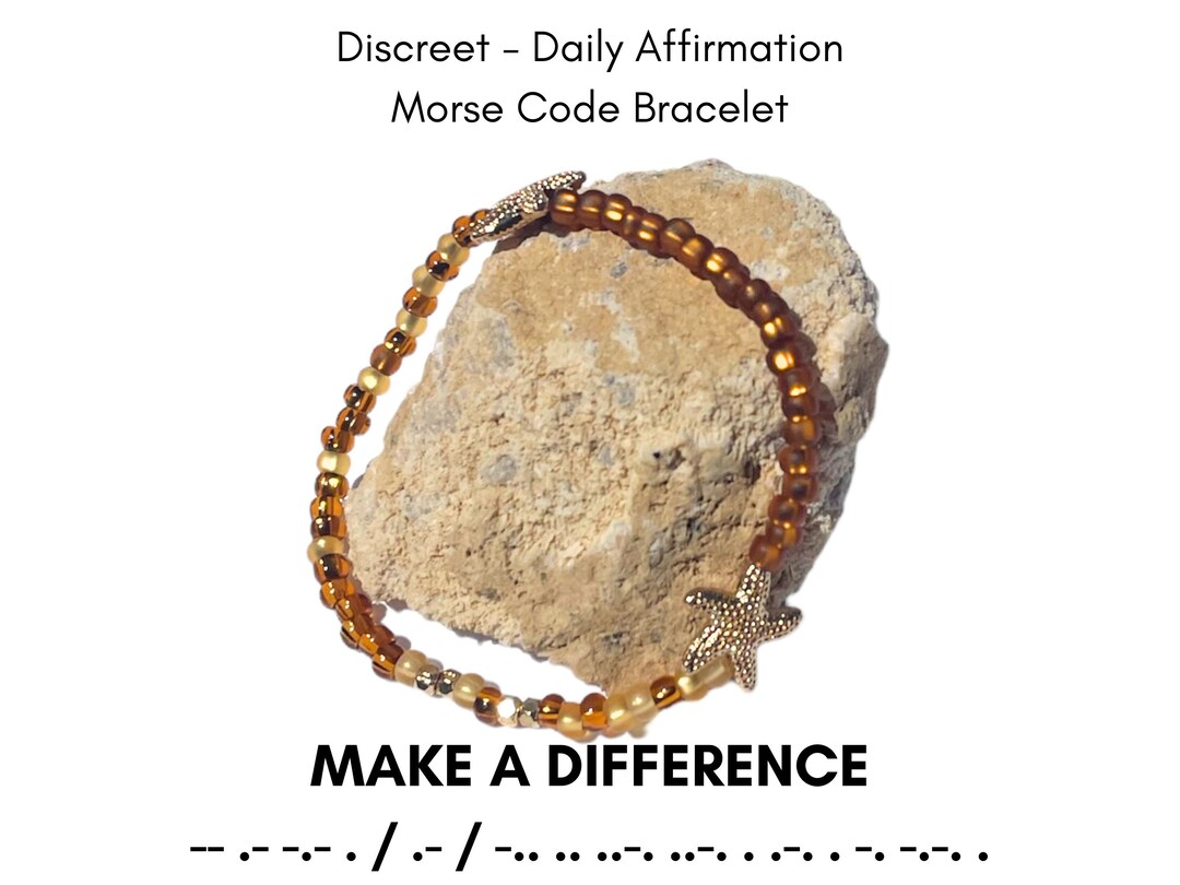 MAKE A DIFFERENCE Discreet Secret Message Morse Code Starfish ...