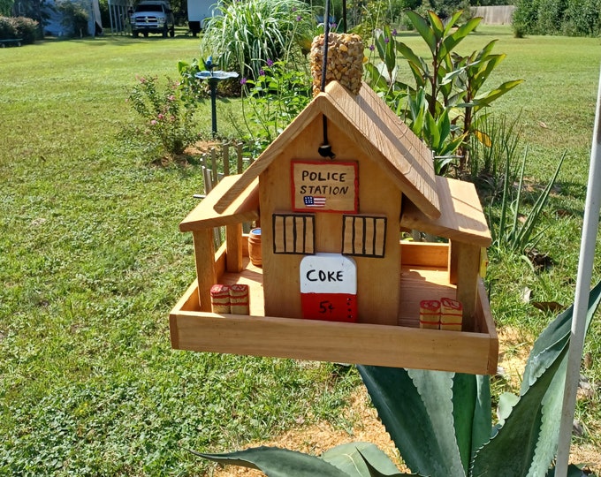 Police Station Shack Bird Feeder - Etsy