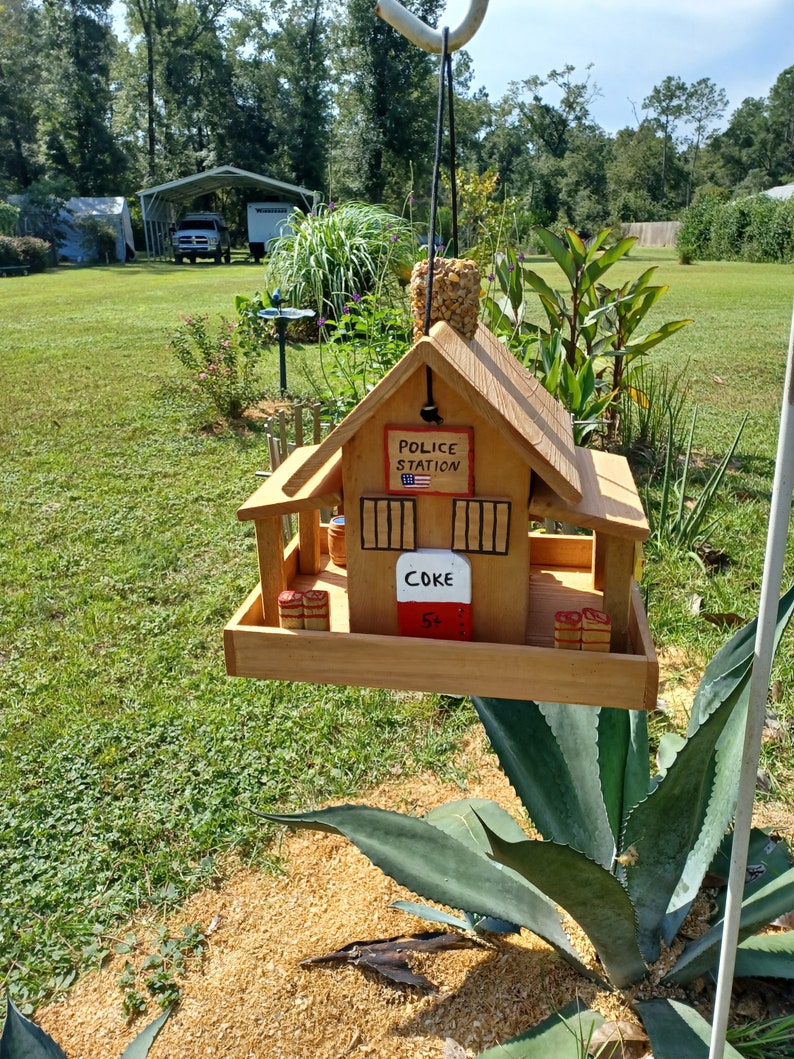 Police Station Shack Bird Feeder - Etsy