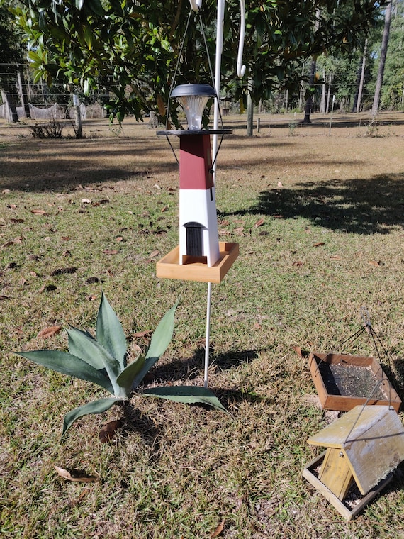 Solar Lighthouse Bird Feeder | Etsy