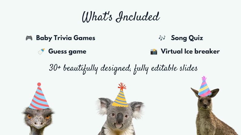 Virtual Baby Shower Games Canva Template - Etsy