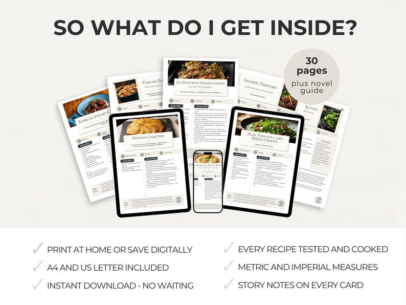 The Hungry Detective Dinner Recipes | 30 Inspired Meals (printable PDF ...