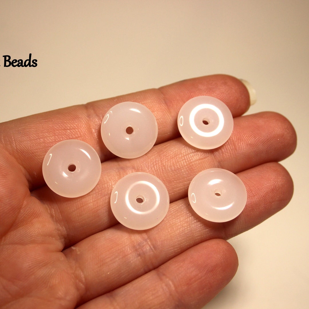 White Jade Donut Pendants, White Donut Gemstone Pendants - Etsy