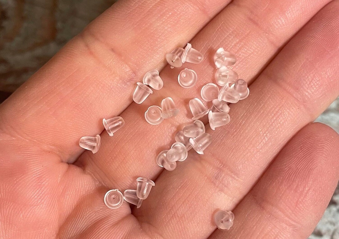 500pcs Silcon Earring Backs - 4x3mm Rubber Earring Backs - Earring ...