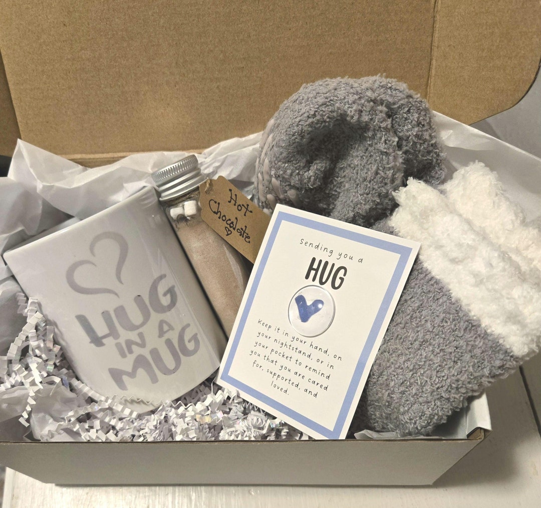 Hug in a Mug Gift Set Comforting Gift Uplifting Encouragement Gray ...