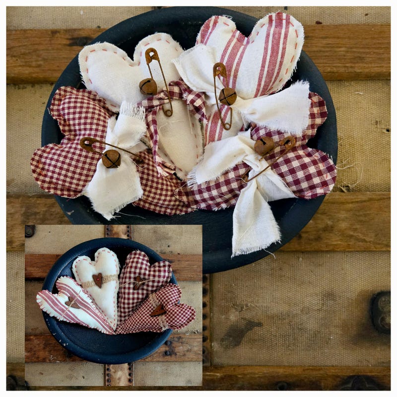 Primitive Hearts - Etsy