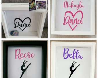 Personalized Dance Shadow Box Competition Pin Holder Display Case Dance ...