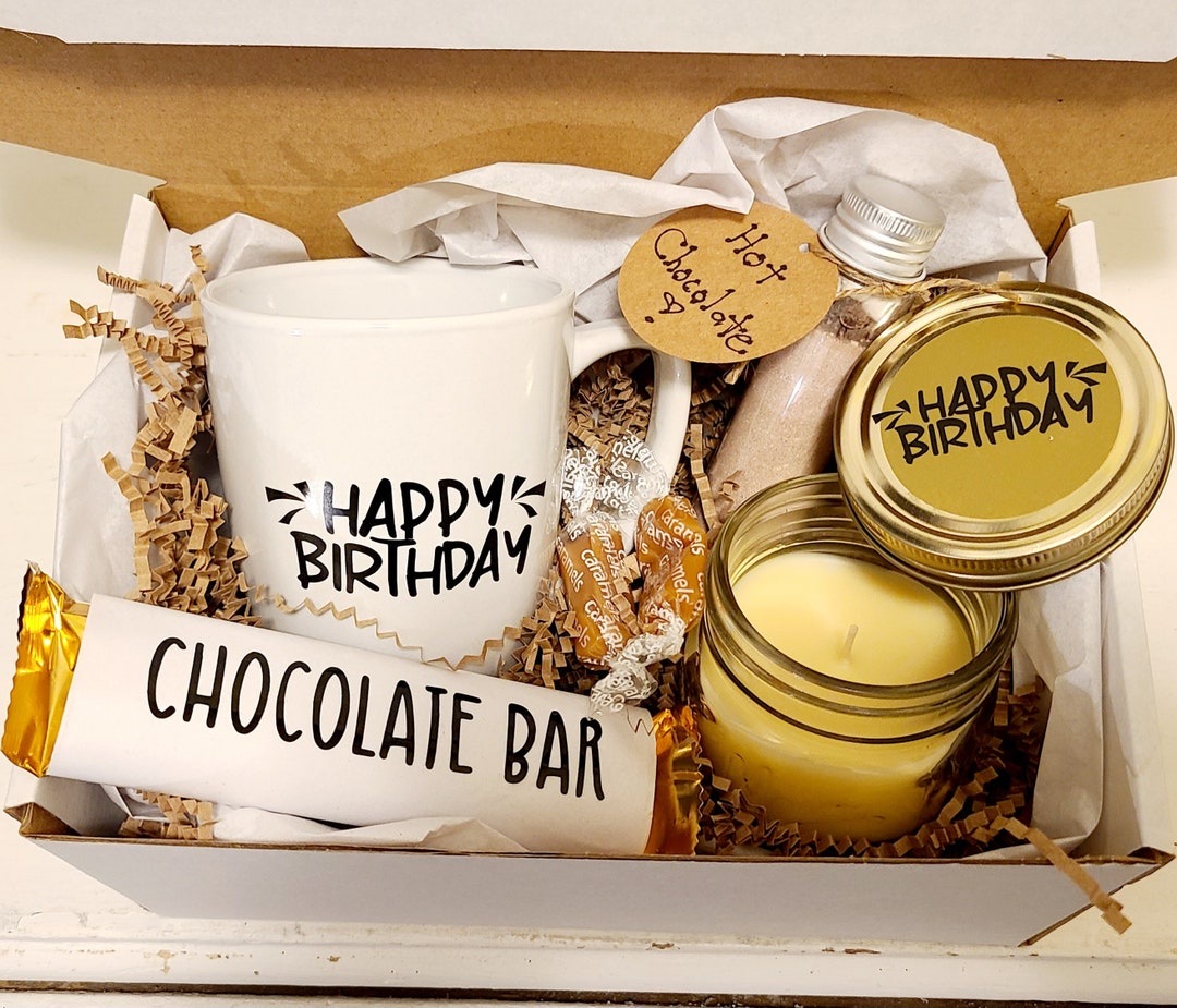 Chocolate Caramel Happy Birthday Mug Gift Box Hot Chocolate Gift for ...