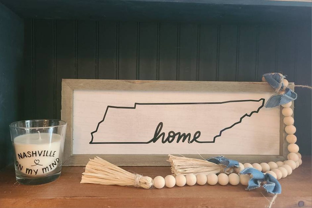 Tennessee Home Sign Modern Farmhouse Rustic Nashville New Home Move ...