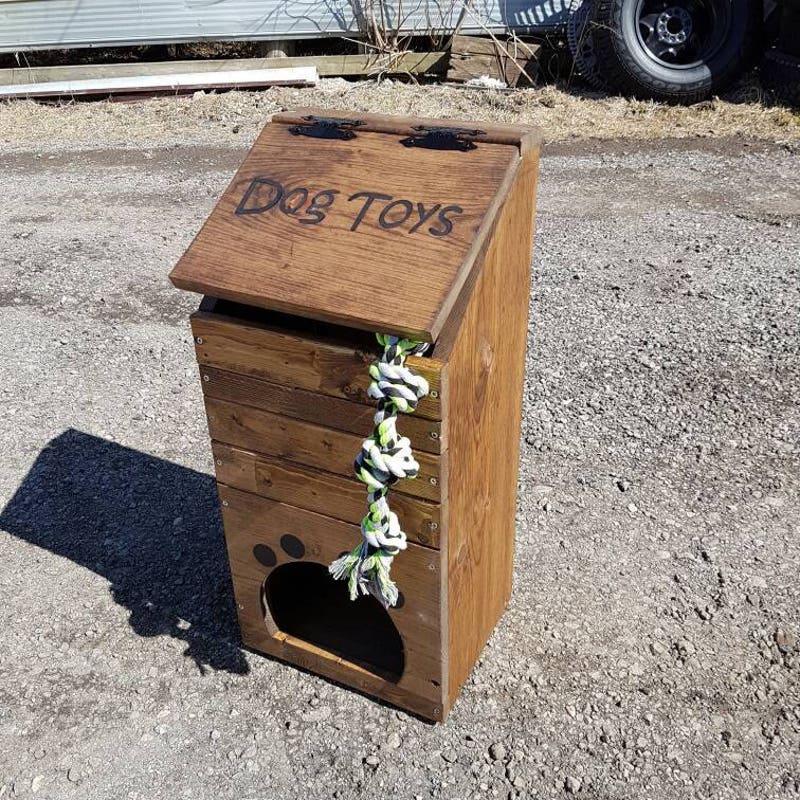 Pet Toy Storage Wood Paw - Etsy