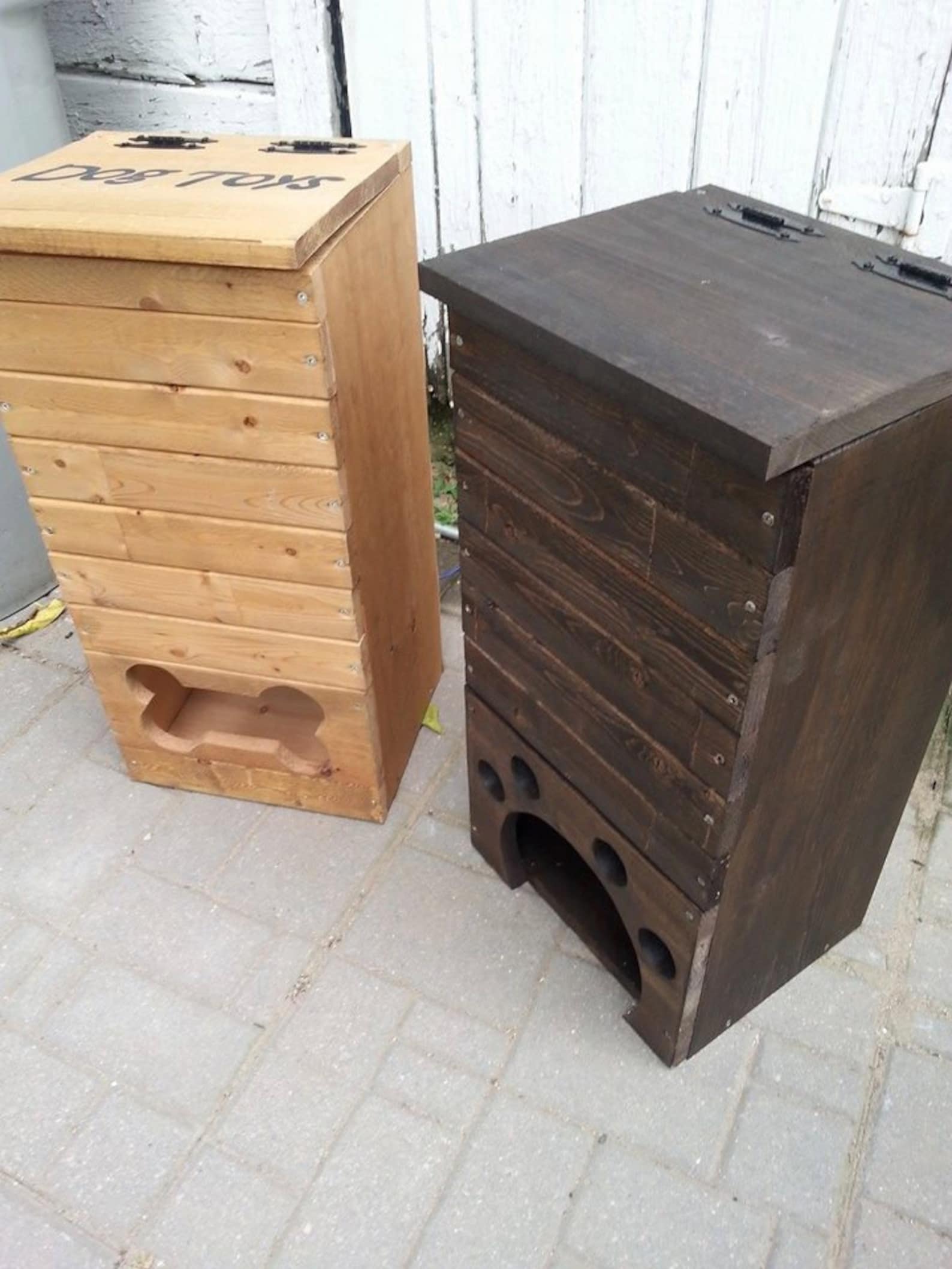 Wood Dog Toy Box / Wooden Dog Toys Storage Bin / Pet Toy - Etsy