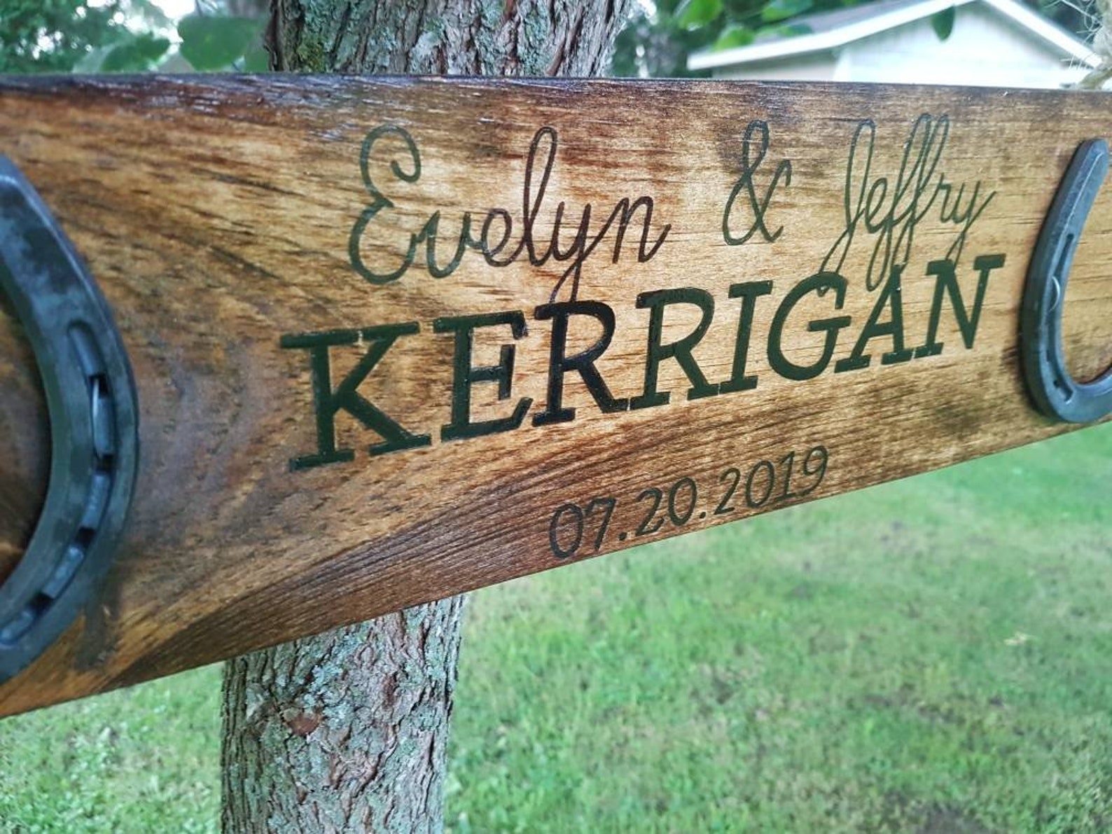 Wedding Horse Shoe Sign Gift/ Personalized Wedding Gift/lucky - Etsy