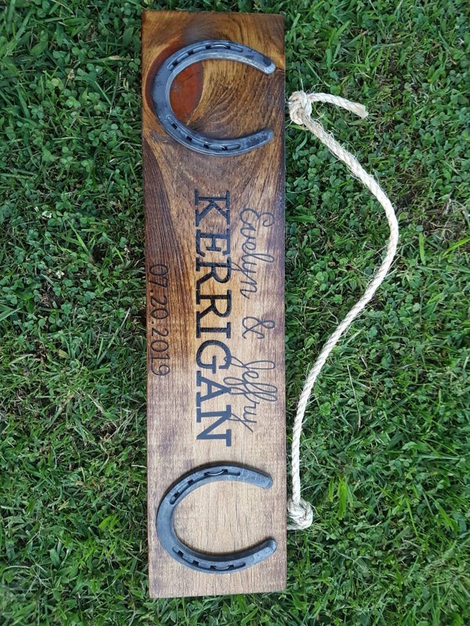 Wedding Horse Shoe Sign Gift/ Personalized Wedding Gift/lucky - Etsy