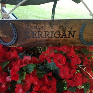 Wedding Horse Shoe Sign Gift/ Personalized Handpainted Wedding Gift ...