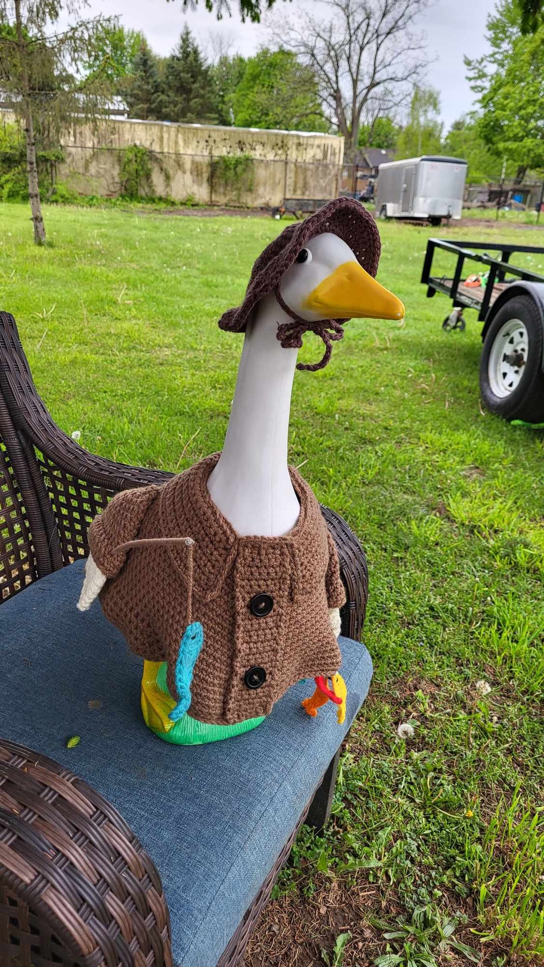 Gone Fishing Crochet Porch Goose Dress Outfit - Etsy