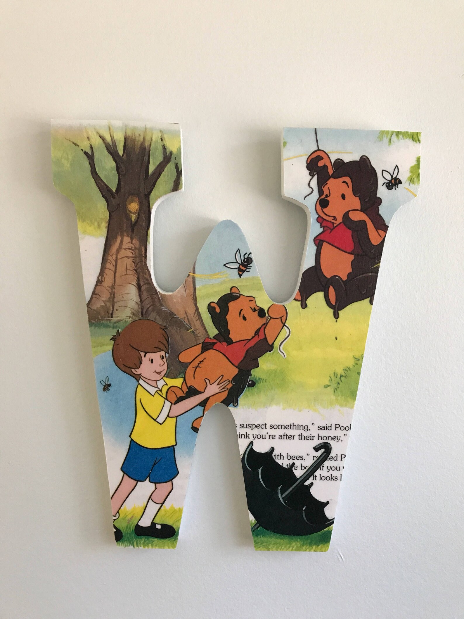 Wooden Letter Golden Book Winnie the Pooh and the | Etsy