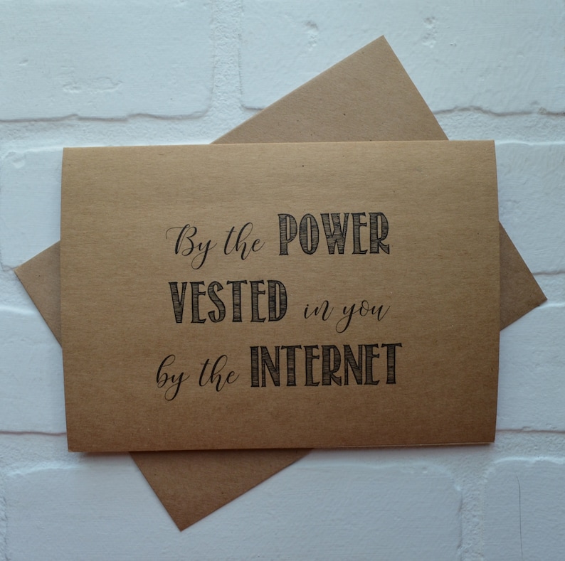 By the Power Vested in You by the Internet Will You Be Our - Etsy